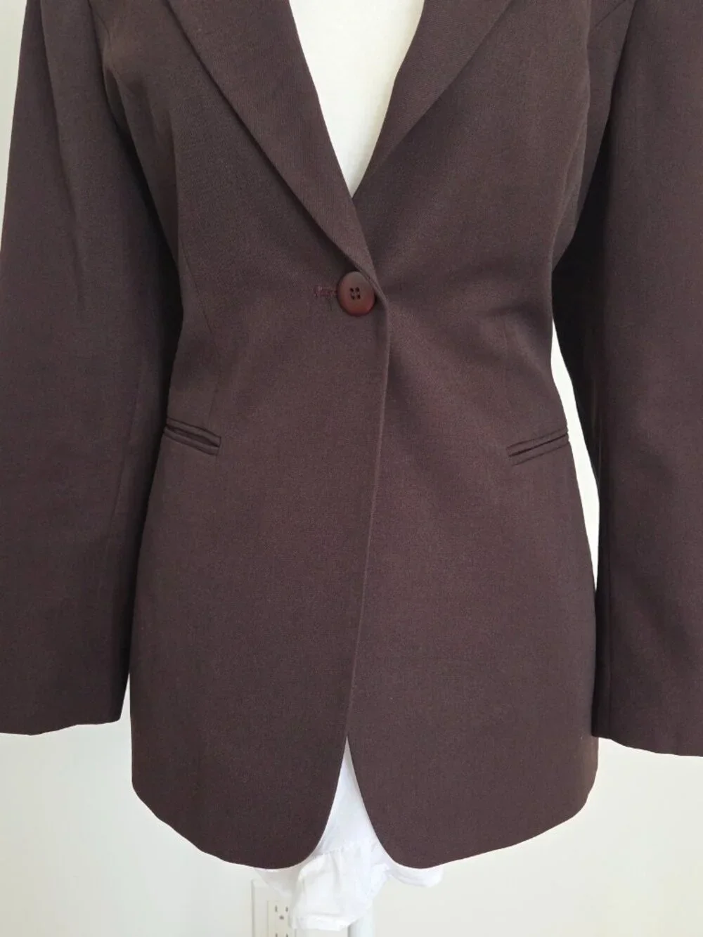 Vintage | Jackets & Coats | Vtg Brown Wool Blazer Sz 6 Old Money Petite ...